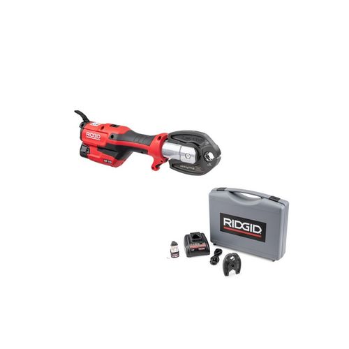 Ridgid RP 115 Mini Press Tool w/ Battery, 1/2" and 3/4" ProPress Jaws ...