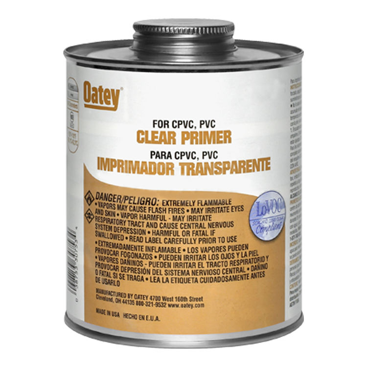 Mars 73186 Clear Primer (PVC, CPVC), 16 oz, NSF Listed, Clear