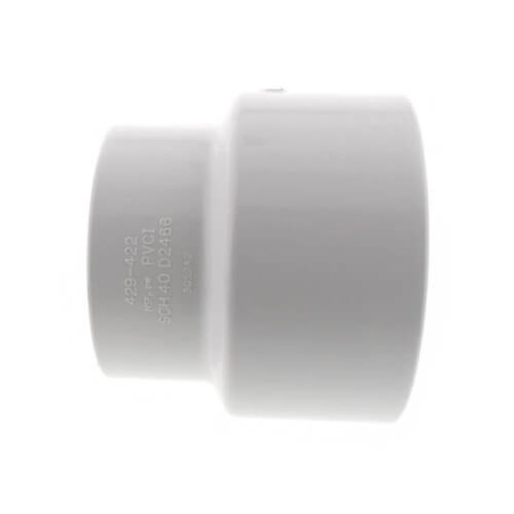 4" x 3" Schedule 40 PVC Bell Reducer | PlumbersStock