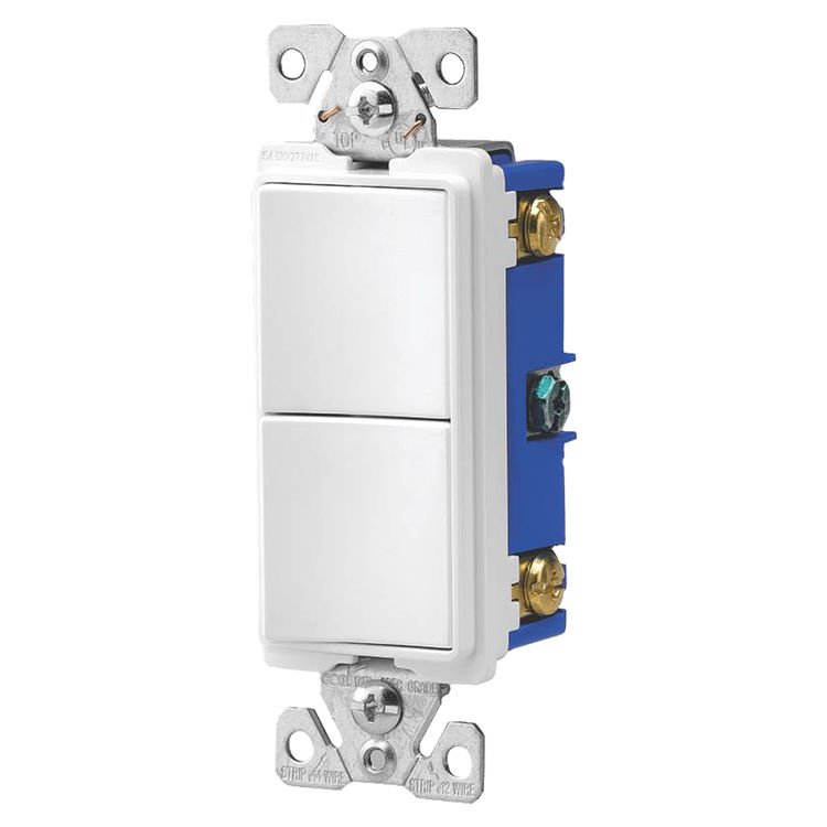Arrow Hart 7700 Decorator Duplex Combination Switch, 120/277 VAC, 15 A ...