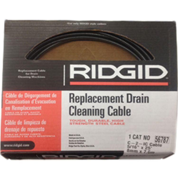Ridgid 56787 Model C-2IC 5/16" x 25' Drop Head Auger Inner Core Cable