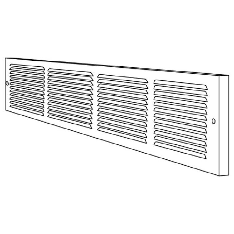 View 5 of Shoemaker 1133-30X6 30x6 Soft White Baseboard Return Air ...
