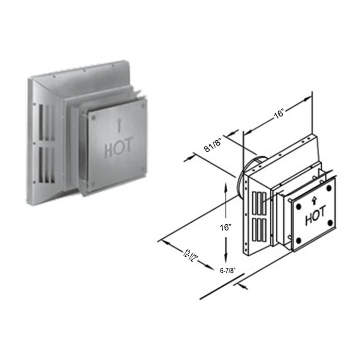 DuraVent 58DVA-HC DirectVent Pro 5x8-Inches Square Horizontal ...