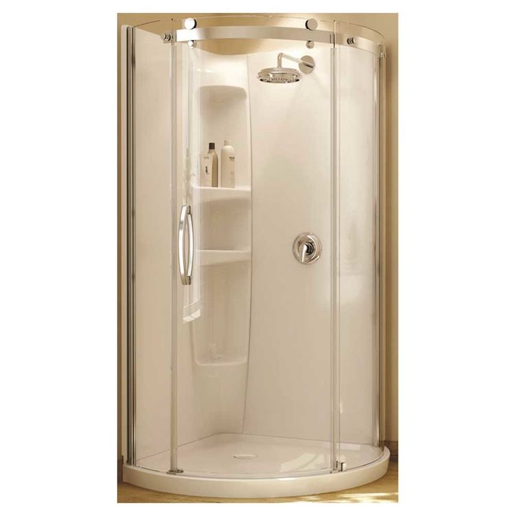 Maax 105753-000-001-00 Olympia Round 36" x 78" Shower Panel Kit, White