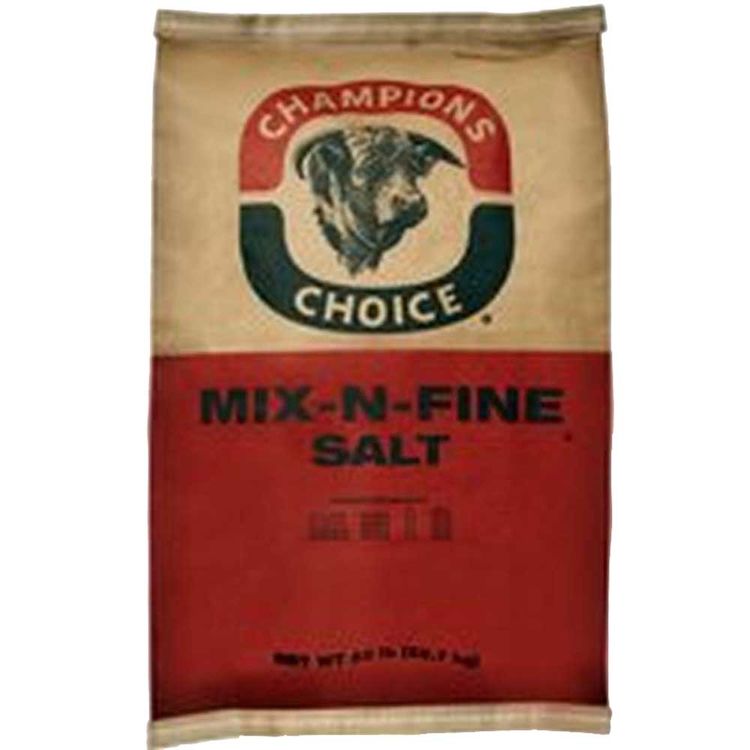 Champions Choice 100012682 Mix-N-Fine Salt, 50 lb Poly Bag, Solid, White