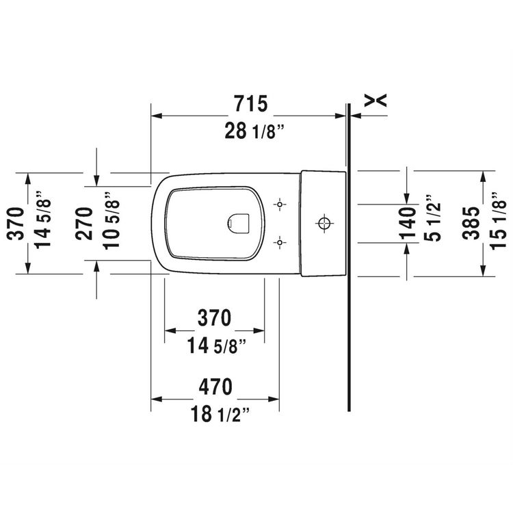 Duravit 2157010005 DuraStyle Single Flush/Dual Flush One-Piece Floor ...