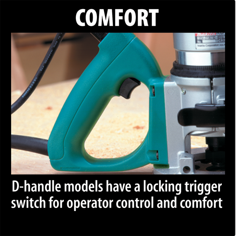 Makita RD1101 2-1/4 HP* D-Handle Router | PlumbersStock