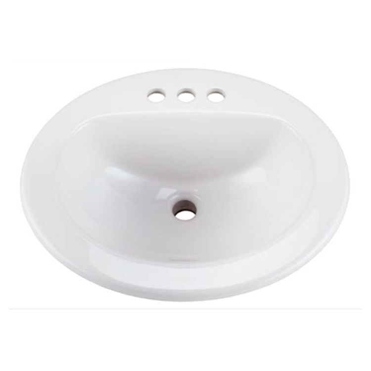 Gerber 12-834-CH Maxwell Oval 4" Centers Self-Rimming Bathroom Sink