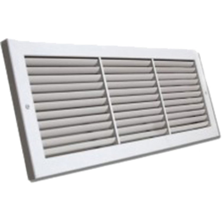 32x10 Soft White Deluxe Baseboard Return Air Grille Aluminum