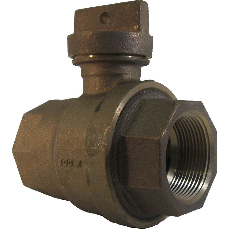 AY McDonald 1-1/2" FIP x FIP Ball Valve Curb Stop | PlumbersStock