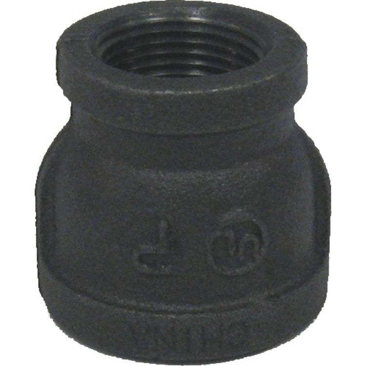 1"x1/2" Black Iron Bell Reducer | PlumbersStock