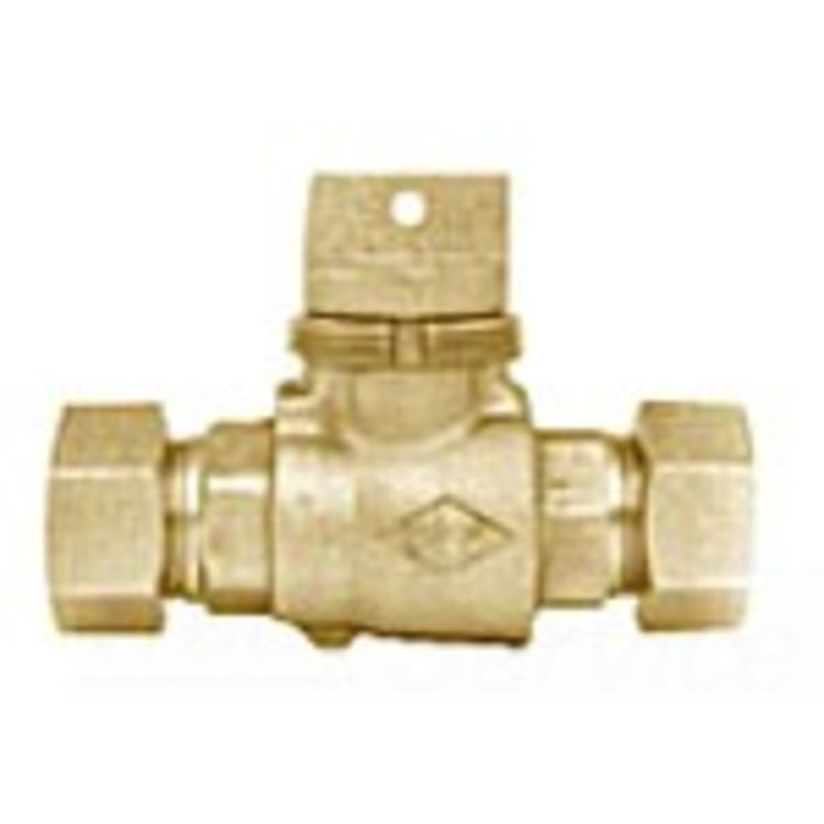 VMS1 6104T 4129190 1" CTS COMPRESSION CURB STOP VALVE | PlumbersStock